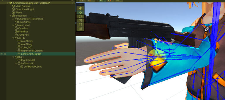 【Unity 3D】Animation Riggingで銃を両腕で構えるようにする方法 | とんプログラミング
