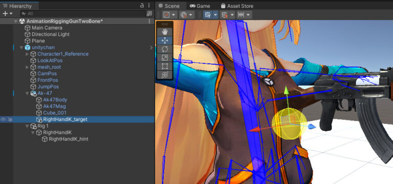 【Unity 3D】Animation Riggingで銃を両腕で構えるようにする方法 | とんプログラミング